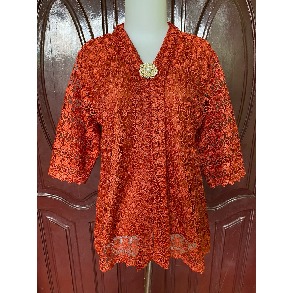 Jual Atasan Blus Brokat Model Kartini Renda Hoki Premium Free bros ...