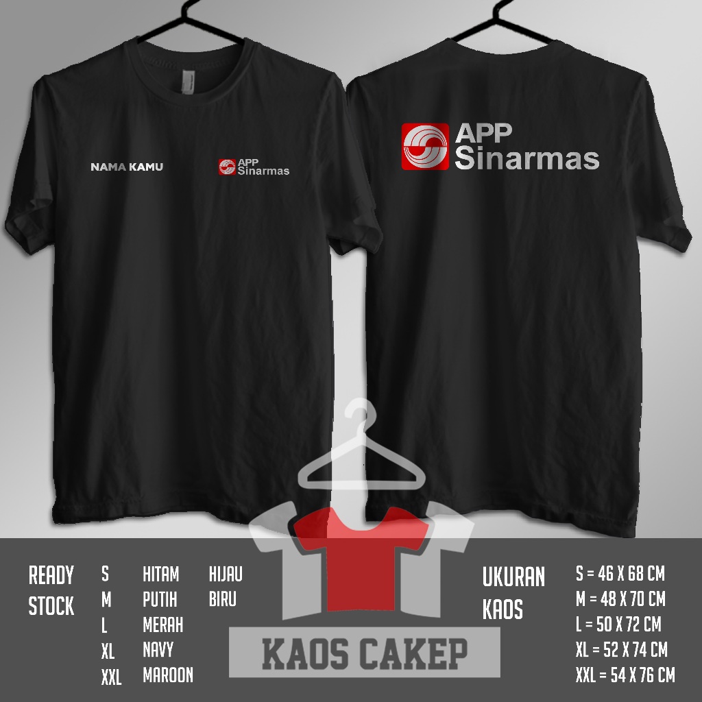 Jual Kaos Asia Pulp & Paper APP Sinarmas Gratis Nama Kamu Baju Distro ...