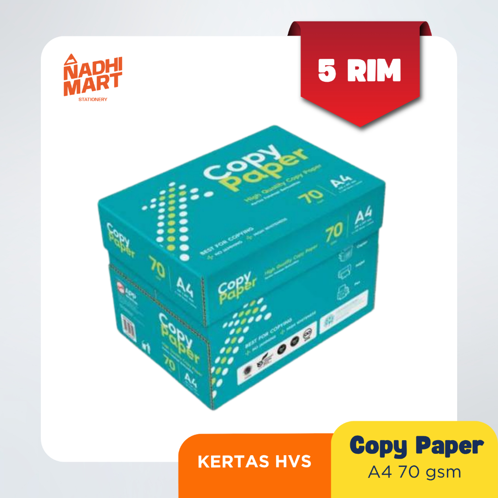Jual 1 DUS COPY PAPER KERTAS HVS A4 70GSM KERTAS FOTOCOPY | Shopee ...