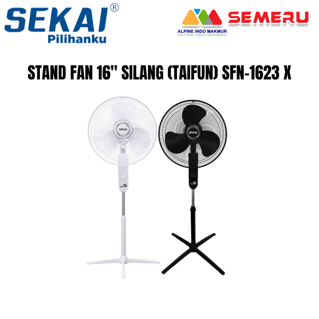 Jual SEKAI STAND FAN 16" SILANG (TAIFUN) SFN-1623 X | Shopee Indonesia