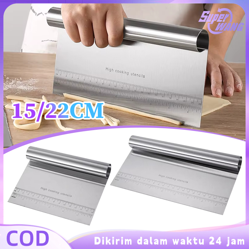 Jual 15/22cm Scrapper Kue Stainlees Pemotong Adonan Scrap Kue Scrap ...