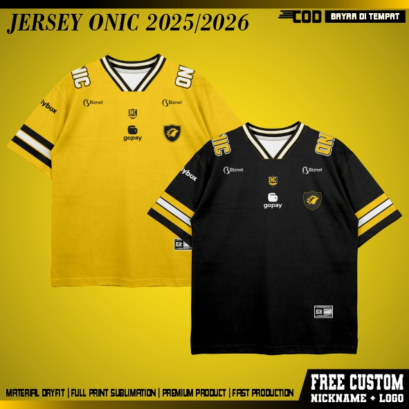 Jual JERSEY ONIC TERBARU 2025 SEASON S15-S16 OVER SIZE FREE CUSTOM NAMA ...