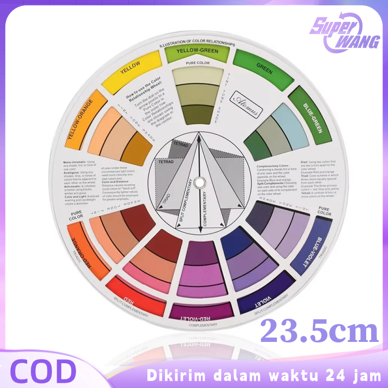 Jual 24cm Color Wheel Color Mixing Guide Wheel Cakra Warna Roda Warna ...