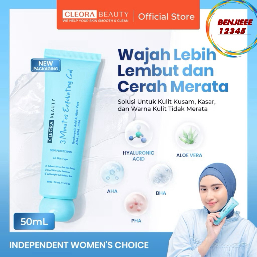 Jual Cleora 3 Minutes Exfoliating Gel 50ml beauty eksfoliasi jelly ...