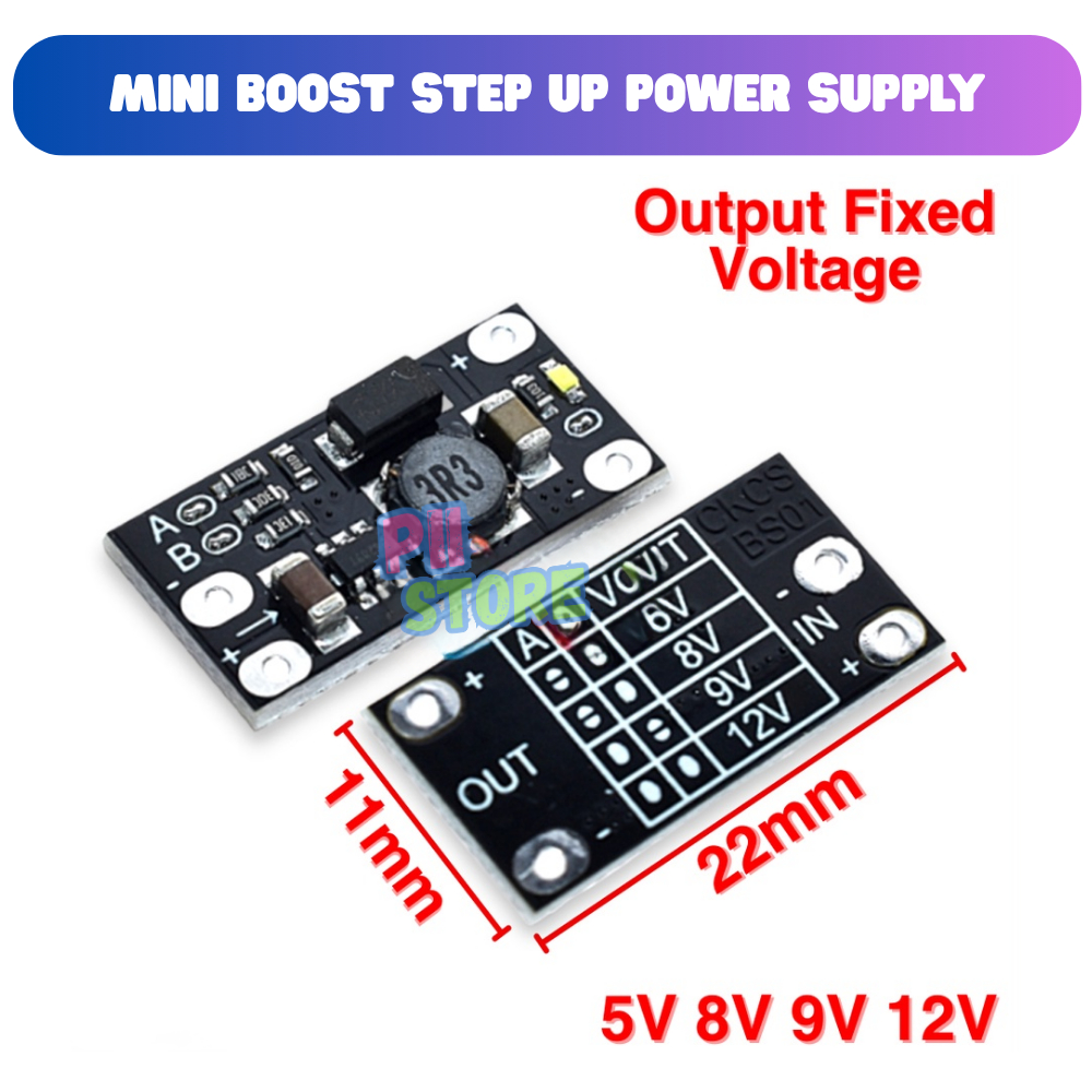 Jual Micro Step Up Boost In 3.7V 5V Out 5v 8v 9v 12v DC Power Supply | Shopee Indonesia