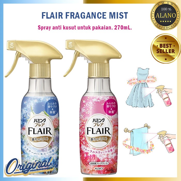 Jual Flair Fragrance Mist Spray Anti Kusut Pakaian Original Japan ...