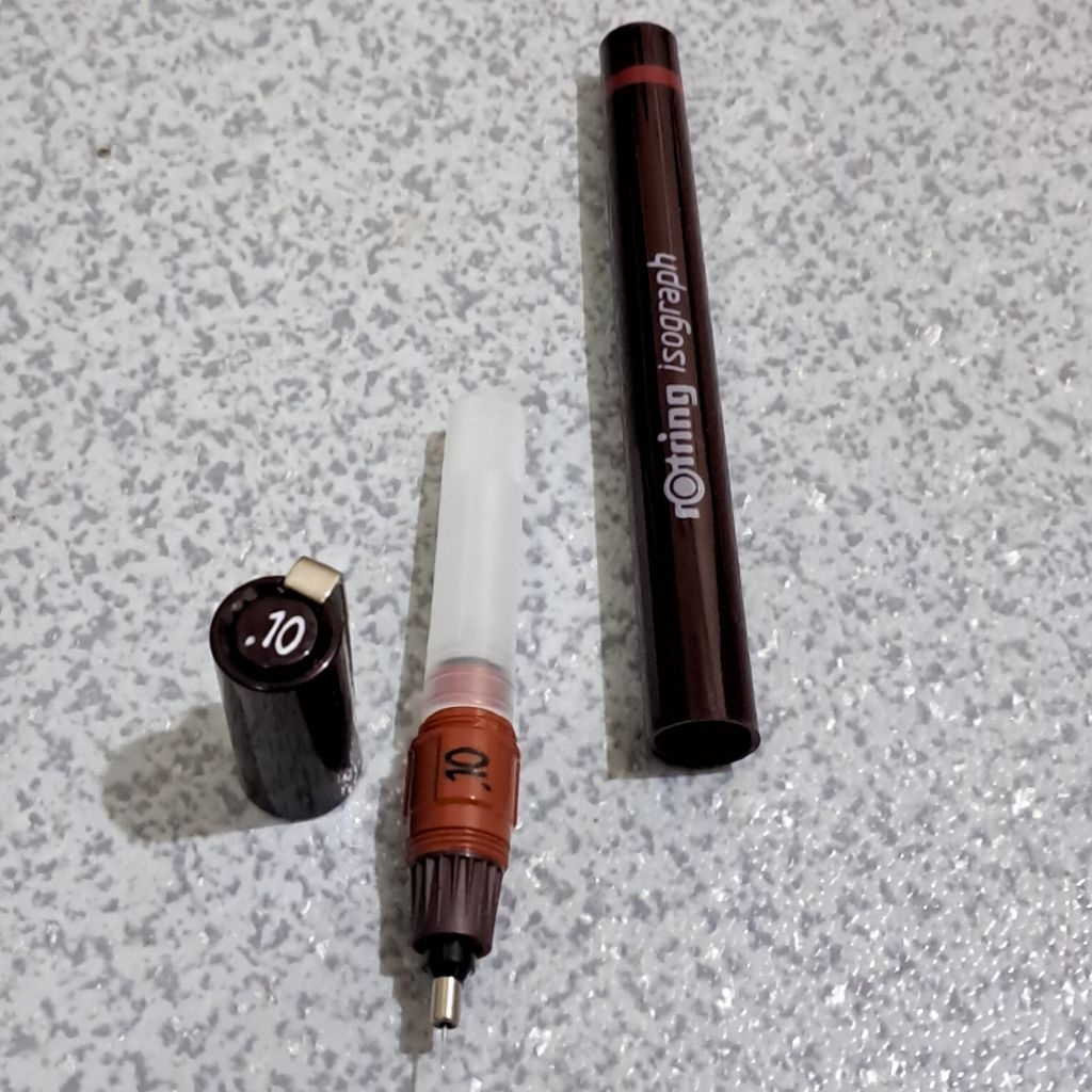 Jual Rotring Isograph 0.10 rapido jerman pulpen gambar pulpen teknik ...