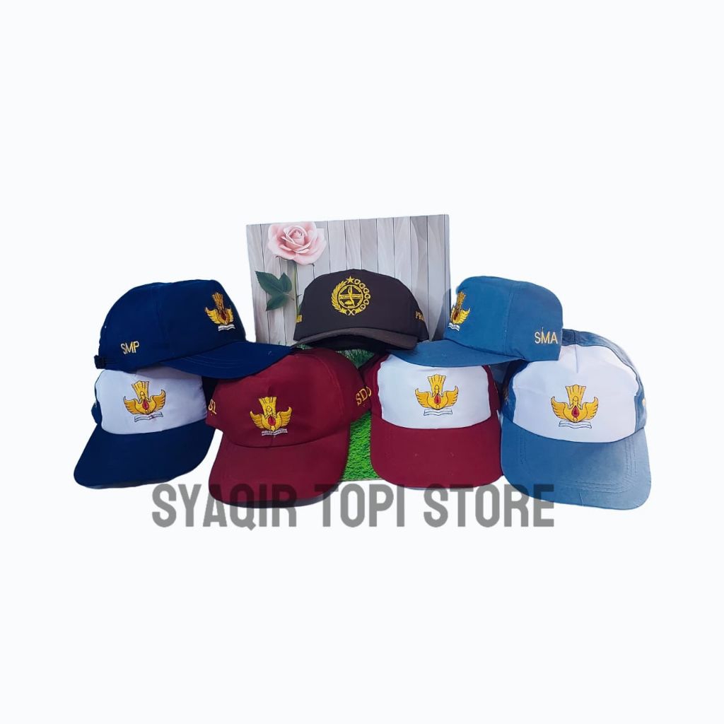 Jual TOPI SERAGAM SEKOLAH SD SMP SMA SMK DAN PRAMUKA SD MERAH PUTIH SMP BIRU PUTIH SMA ABU PUTIH ...