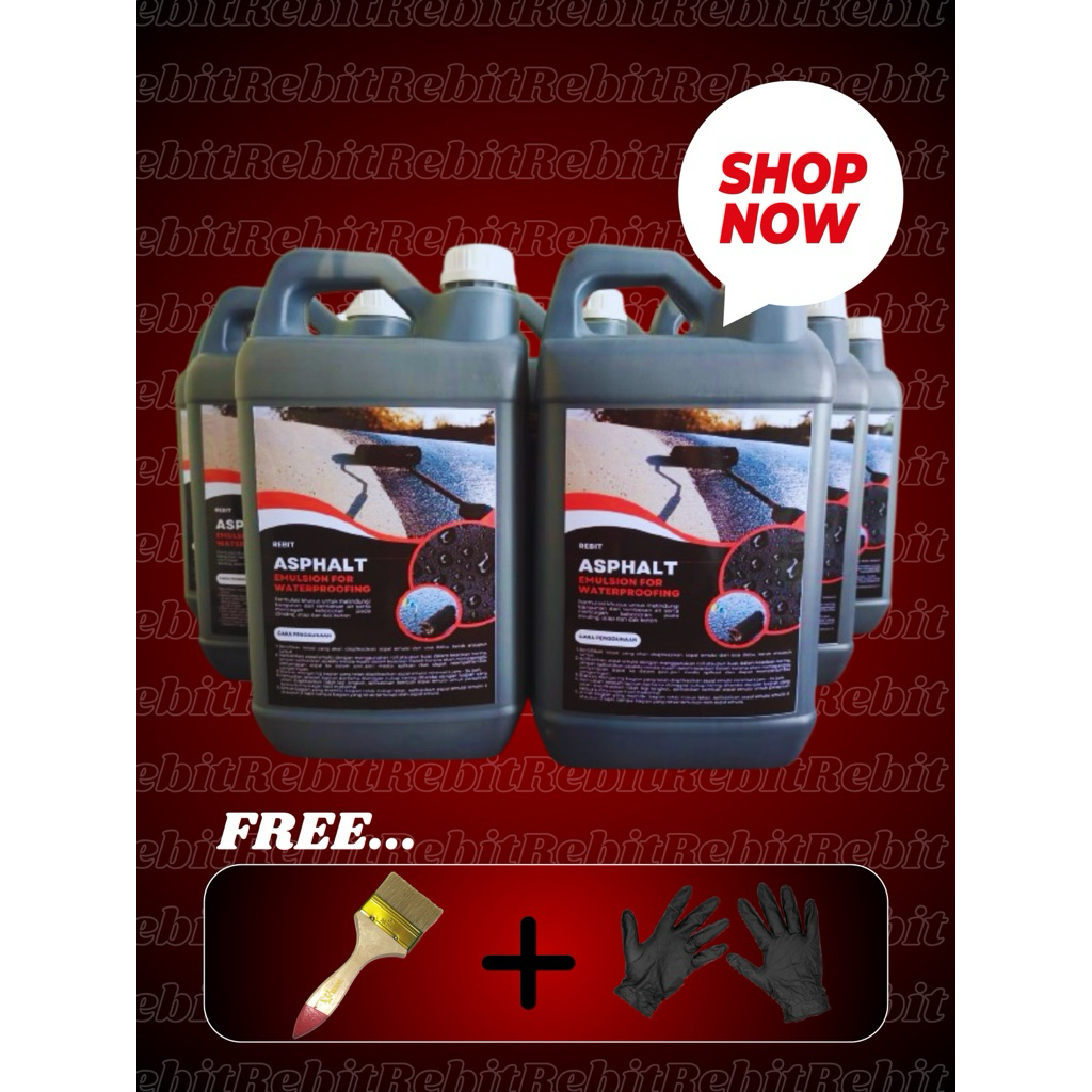 Jual REBIT Aspal Cair 5 kg - Pelapis Anti Bocor | Shopee Indonesia