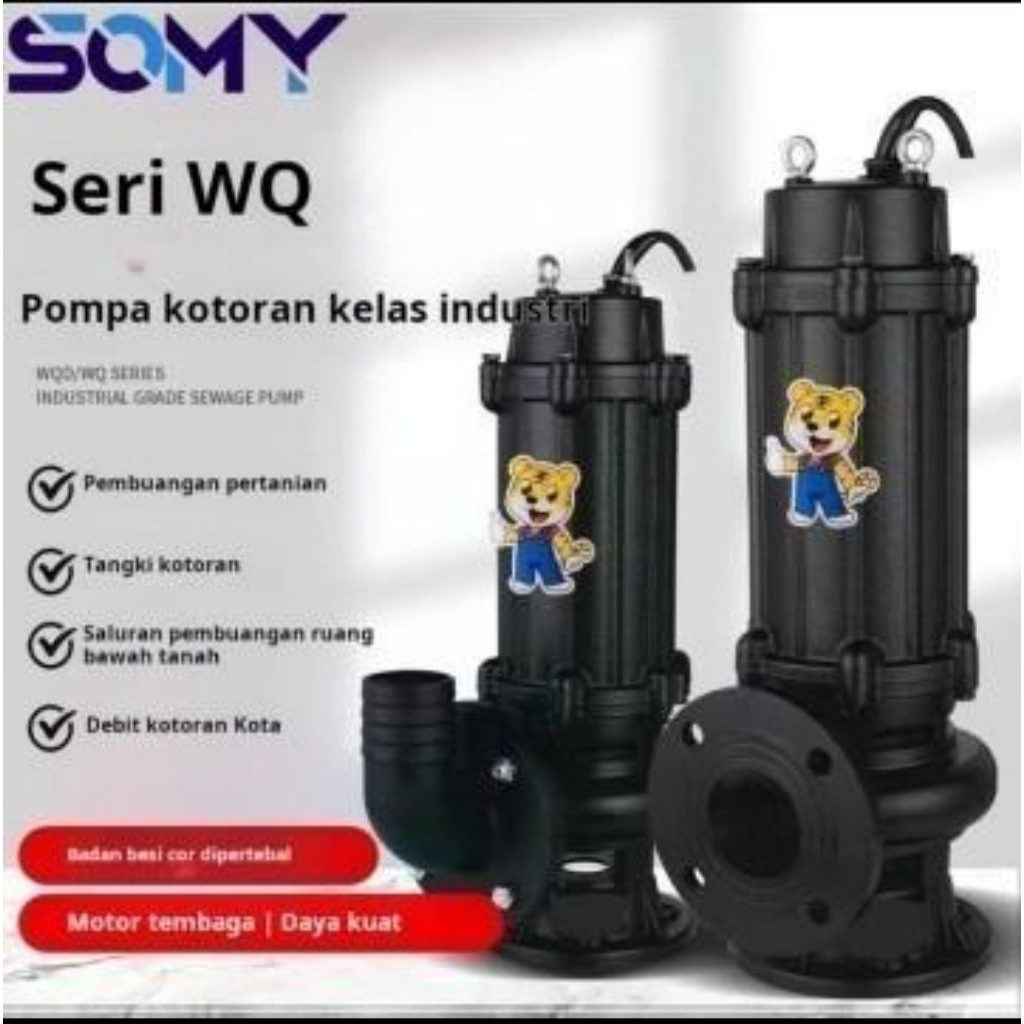 Jual Pompa Celup SOMY 50WQ15-30-3KW 2"inchi 380v Pompa Air Kotor/Lumpur/limbah/Bersih | Shopee ...