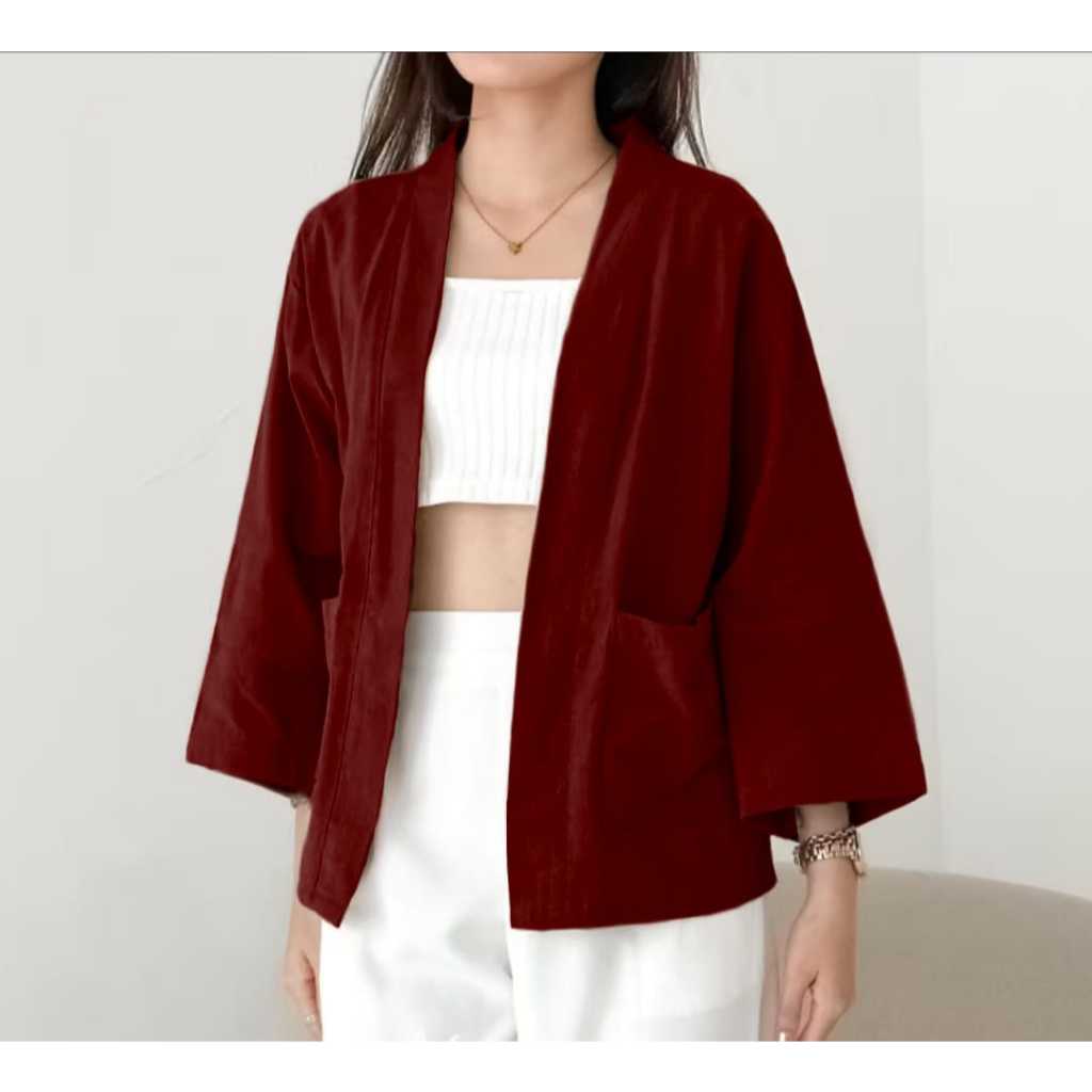 Jual Diana Outer Wanita Crop Lengan Panjang Outer Kiyowo Cardi Crop ...