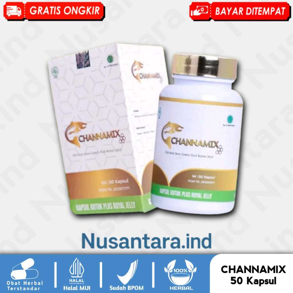 Jual CHANNAMIX'60 KAPSUL EKSTRAK IKAN GABUS + ROYAL JELLY - BEKAS LUKA ...