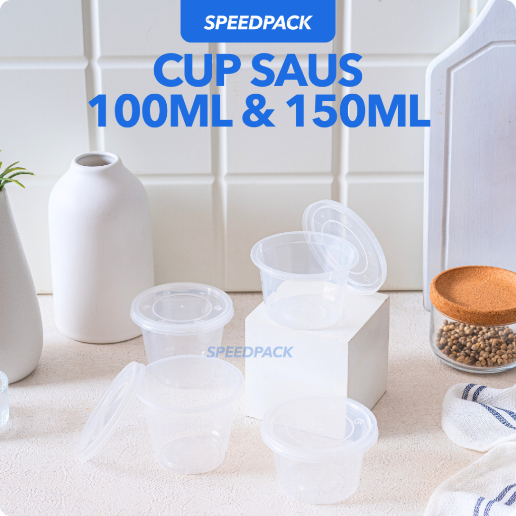 Jual Tempat Cup Saos 100ML 150ML/ Cup Pudding Plastik / Cup Jelly ...