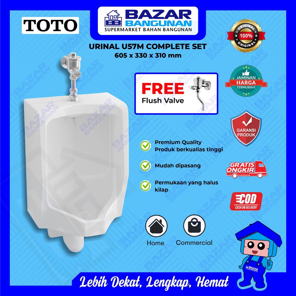 Jual Toto - Urinal Urinoir Closet Kloset Toilet Pria Berdiri Muslim U ...