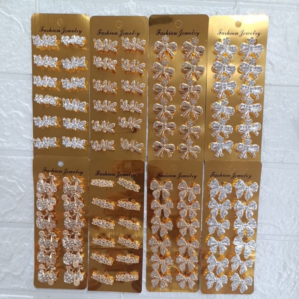 Jual Bros dagu/Bros hijab /Bros dagu motif random warna gold dan silver ...
