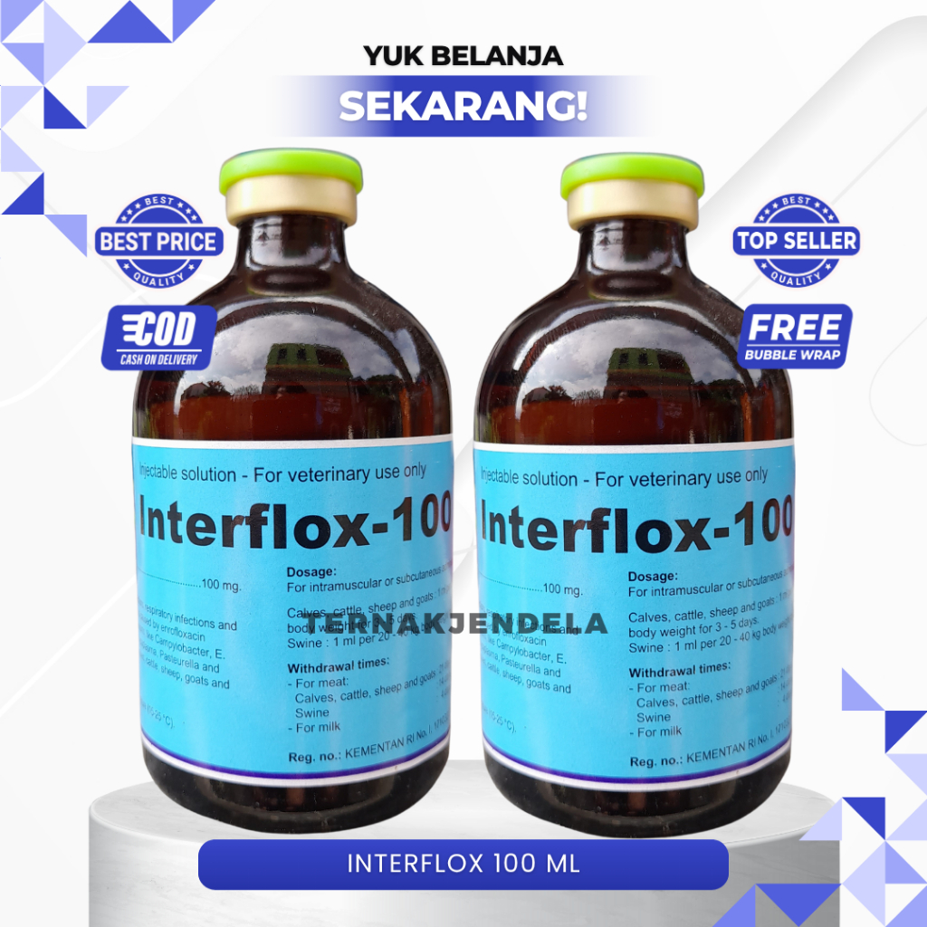 Jual Interflox 100 ml Injeksi - Antibiotik Untuk Saluran Pencernaan dan ...
