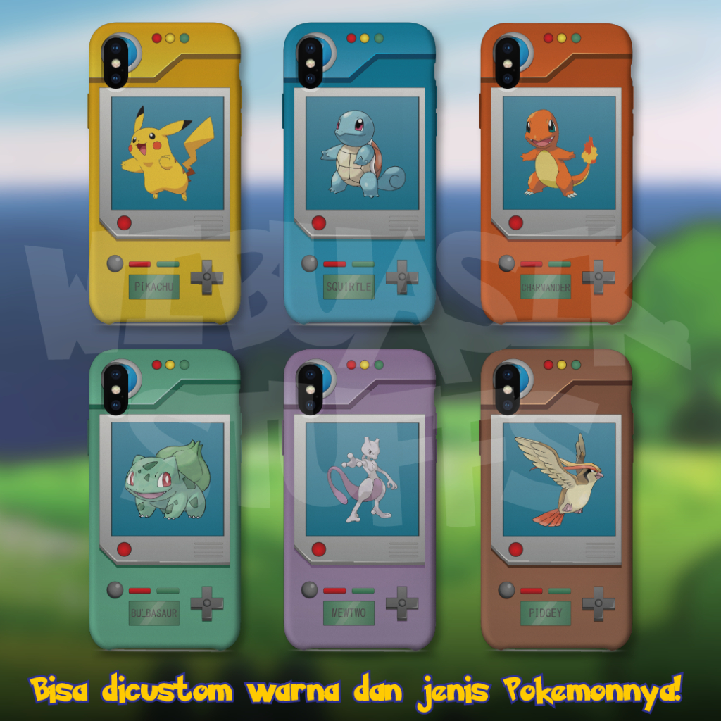 Jual Casing Anime Pokemon Pokedex Series Pikachu Charmander Squirtle ...