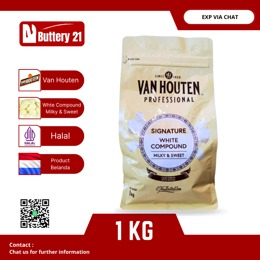 Jual VAN HOUTEN WHITE COMPOUND COINS 1 KG/COKELAT PUTIH COMPOUND COIN/VANHOUTEN WHITE COKELAT ...