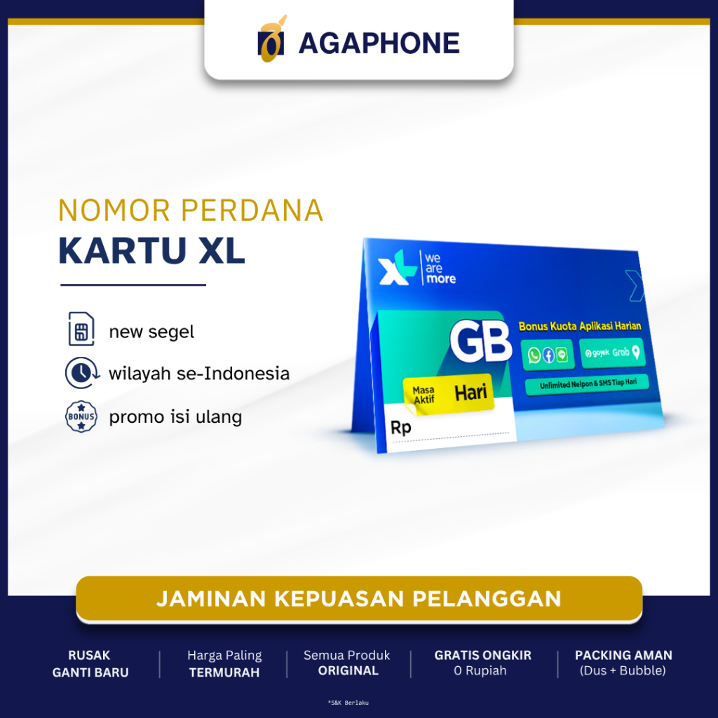 Jual Kartu Perdana XL Nasional se-Indonesia (SEGEL) | Shopee Indonesia