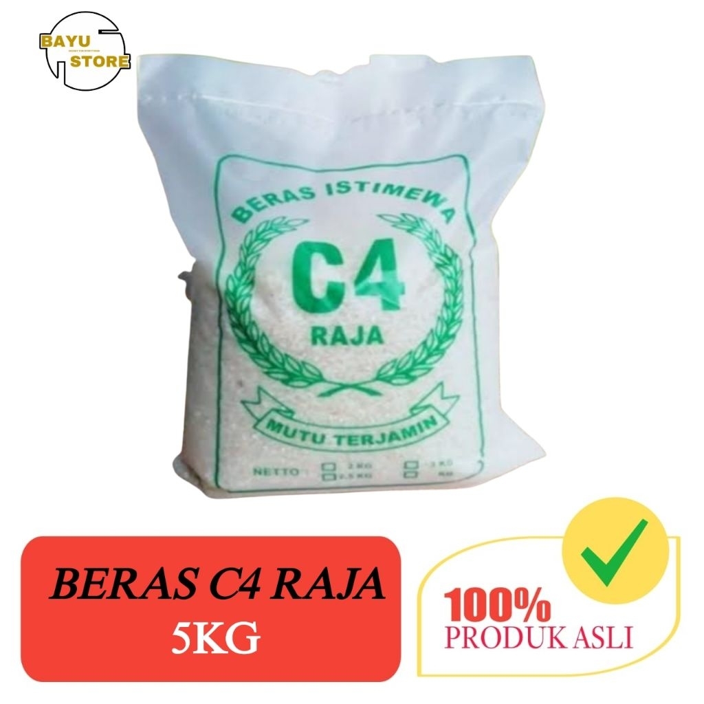 Jual Beras C4 Raja 5kg | Shopee Indonesia