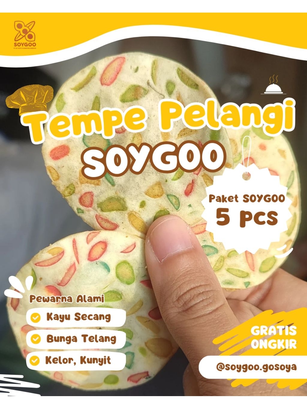 Jual SOYGOO Keripik Sagu Tempe Pelangi Paket 5 PCS 90g | Oleh-oleh ...