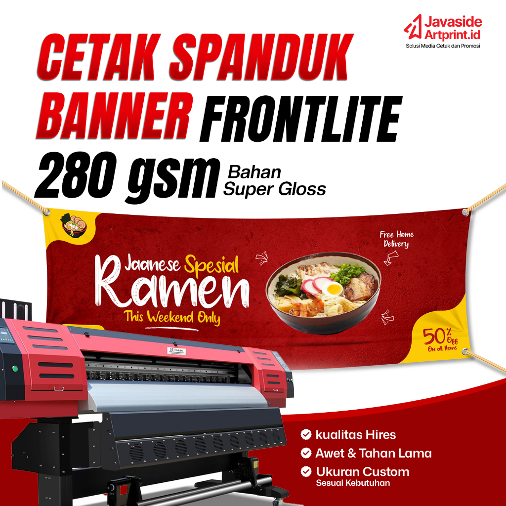 Jual CETAK SPANDUK BANNER MURAH FRONTLITE 280GSM – SUPER GLOSSY ...