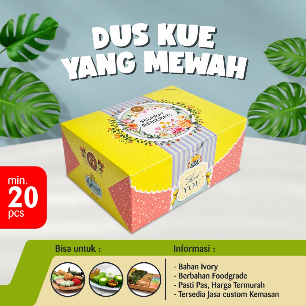 Jual Dus Snack Box Gretel Prime / Dus Kue Gretel Prime Ukuran 12 x 16 ...