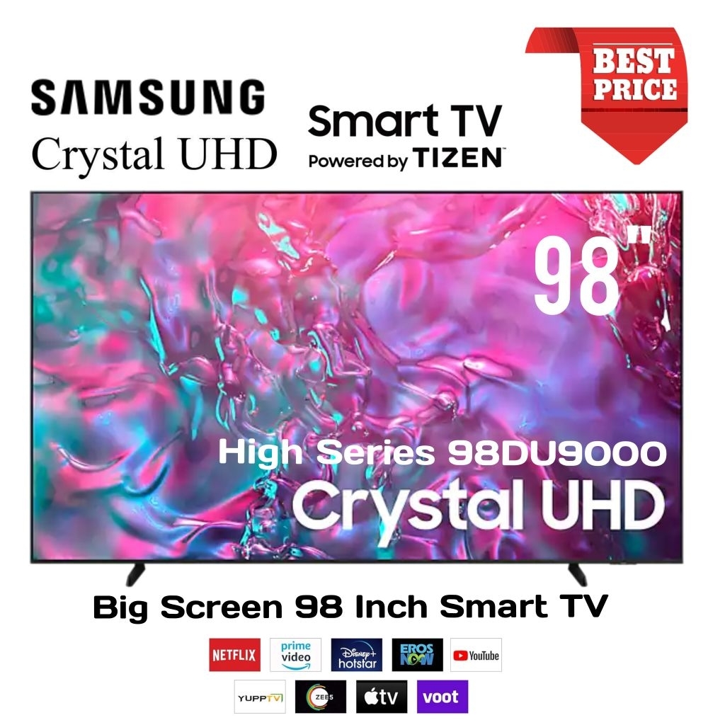 Jual TERMURAH! SAMSUNG Big Screen 98 Inch Crystal 4K UHD SMART TV _ AI TV 98DU9000 Dolby Digital ...