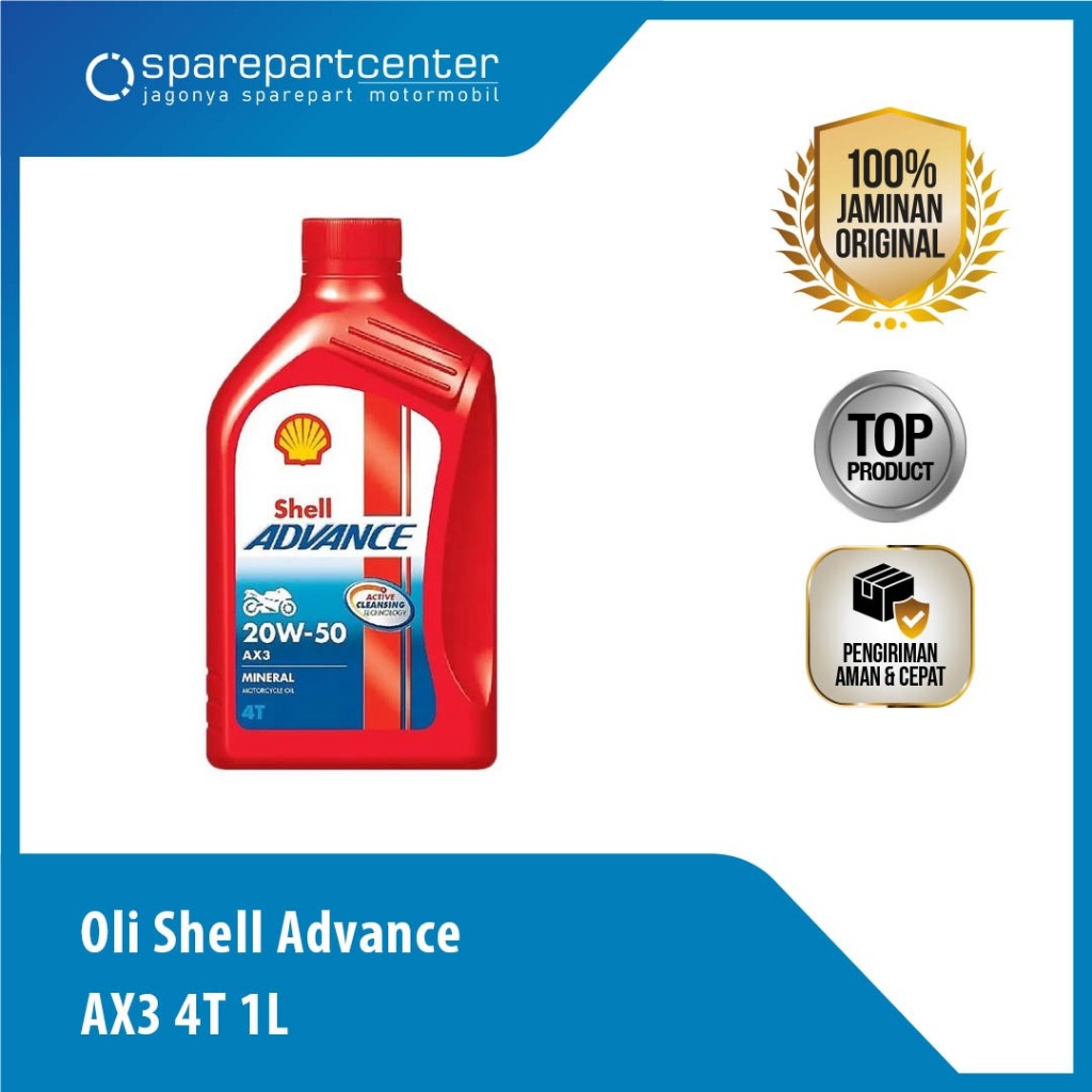 Jual Shell Advance 4T AX3 1 Liter – Oli Mineral Motor Bebek & Sport 4T – 20W-40 | Shopee Indonesia