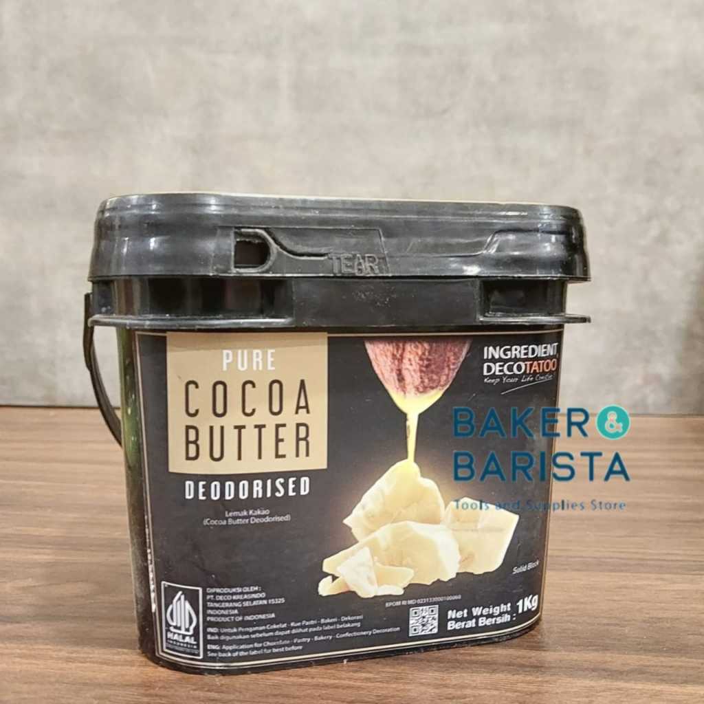 Jual Decotatoo Pure Cocoa Butter Deodorised 1KG / Pure Lemak Kakao ...