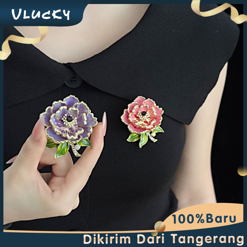 Jual Bross Pin Bunga Peony Warna Color Peony Floer Bross Pin Bunga ...