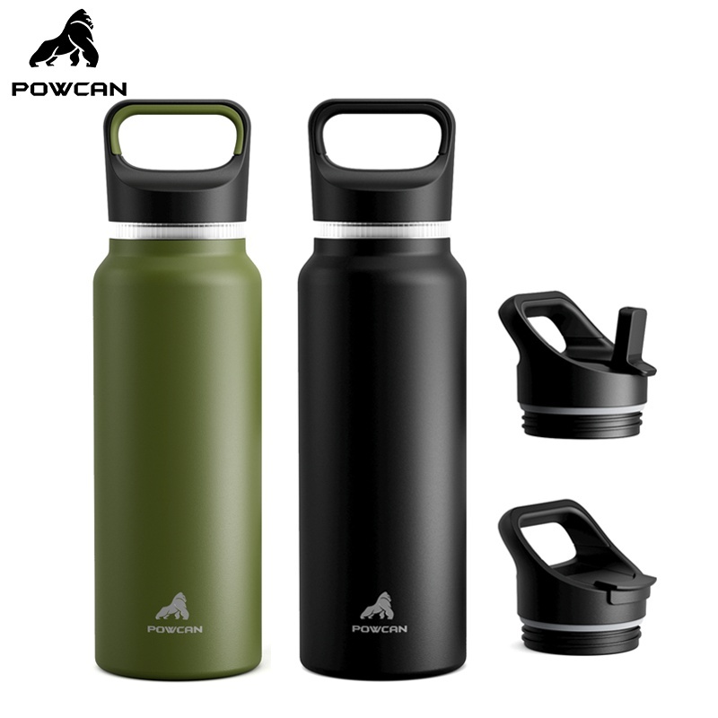 Jual Botol Air Terisolasi POWCAN 40oz untuk Bersepeda: 3 Tutup, Anti ...