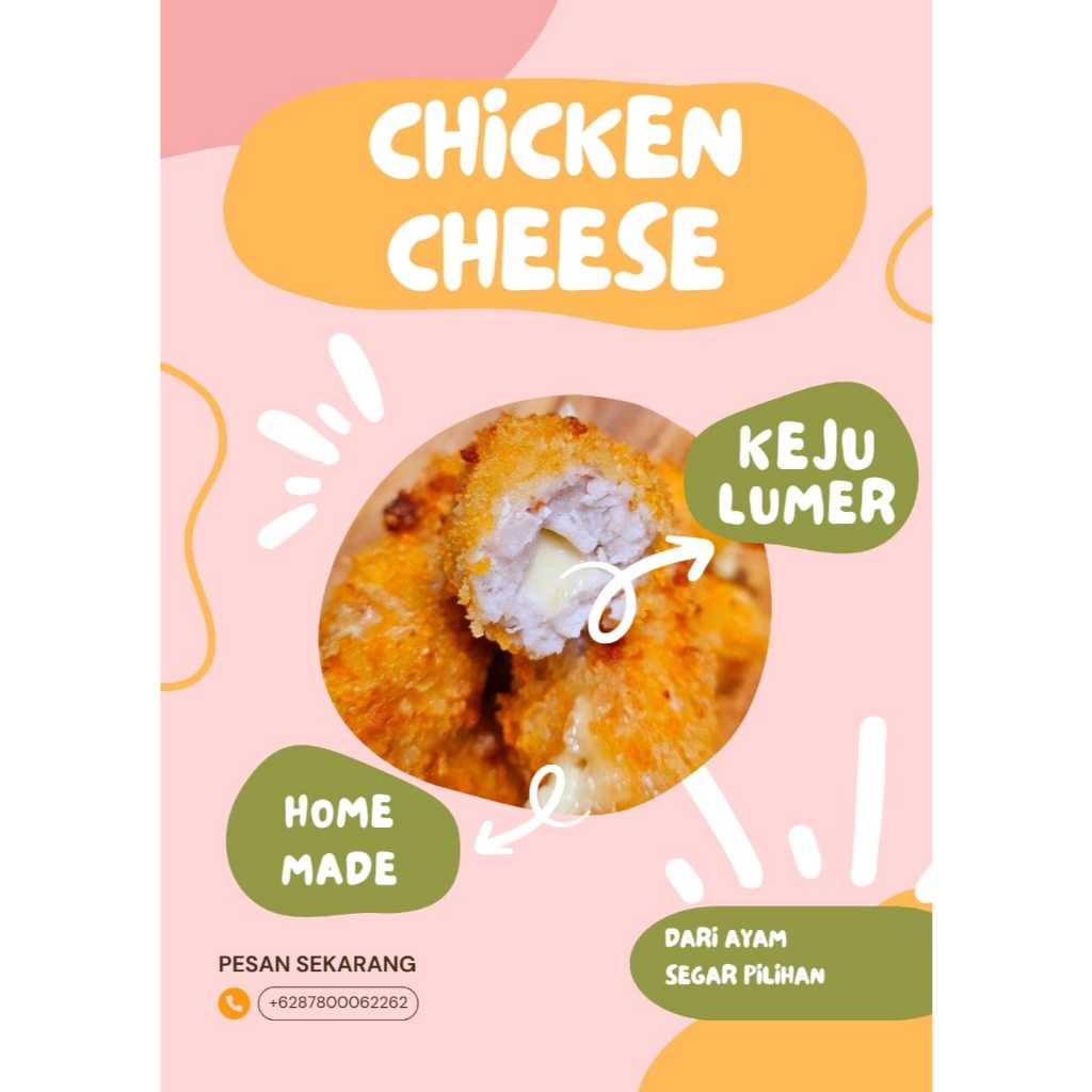 Jual chicken cheese ayam keju lumer frozen, home made minim gluten full ...
