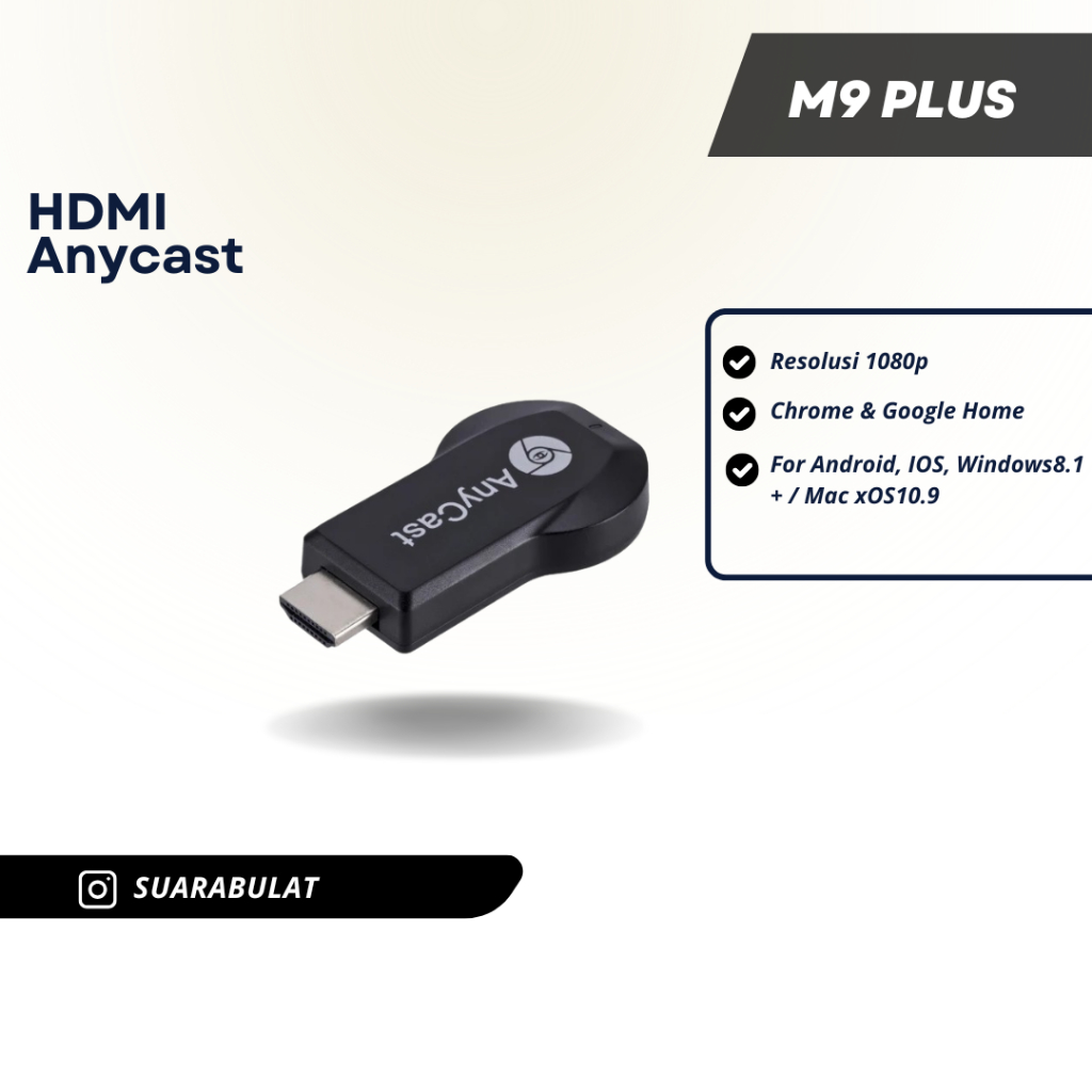 Jual HDMI Anycast M9 Plus 1080P Wifi HDMI Wireless HDMI Dongle Anycast ...