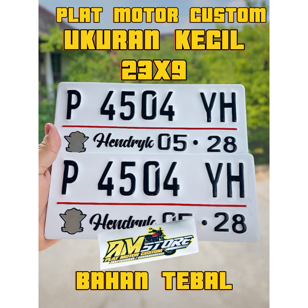 Jual PLAT MOTOR CUSTOM FONT BARU SATU PASANG FREE REQUEST NAMA DAN BAUT ...