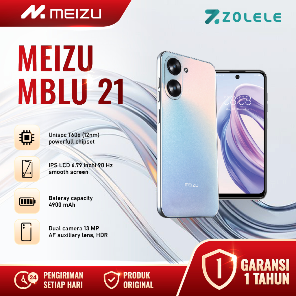 Jual Meizu Mblu 21 Ponsel Pintar Smartphone | Unisoc T606 | Layar 6,79" | Baterai 4900mAh ...
