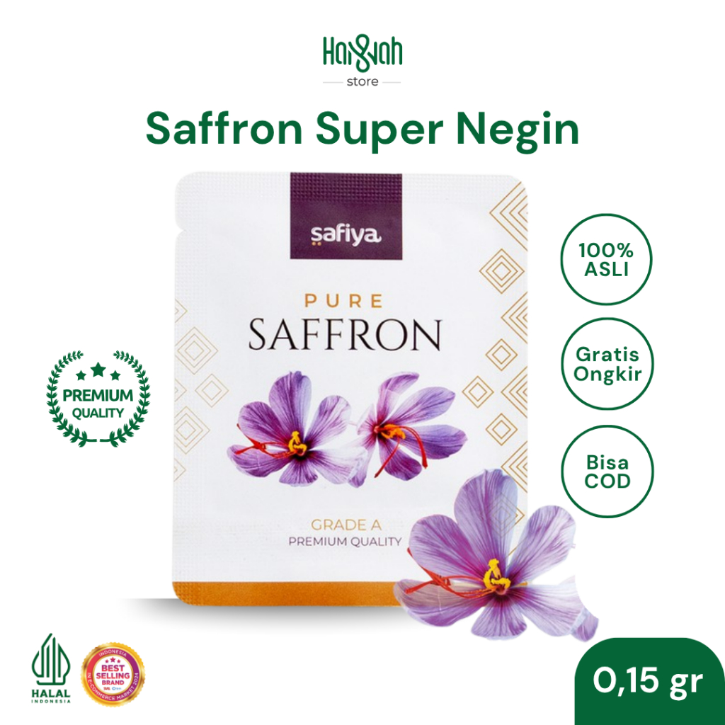 Jual Saffron Safiya Sachet 0,15 Gram Safron Super Negin Grade A Premium ...