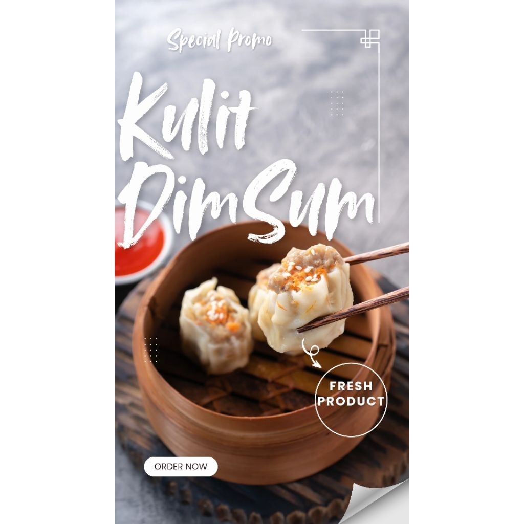 Jual Kulit Dimsum Ukuran 9cm isi 50 Lembar Sangat cocok untuk pembuatan ...