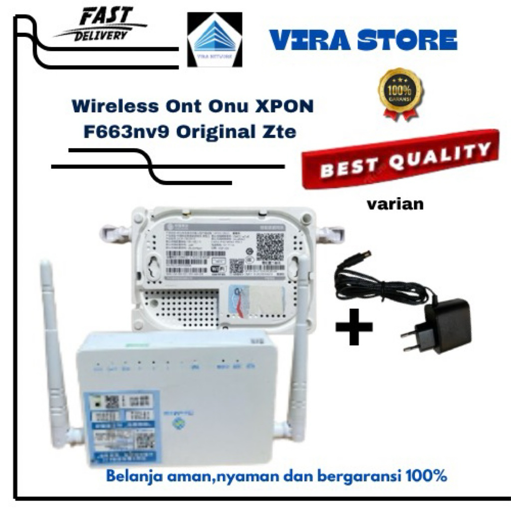 Jual Wireless Ont Onu XPON F663nv9 Omci Original Zte Include Adaptor ...