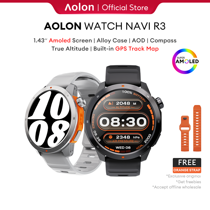 Jual Aolon Navi R3 Smartwatch Original 3ATM AMOLED Screen AOD Display ...
