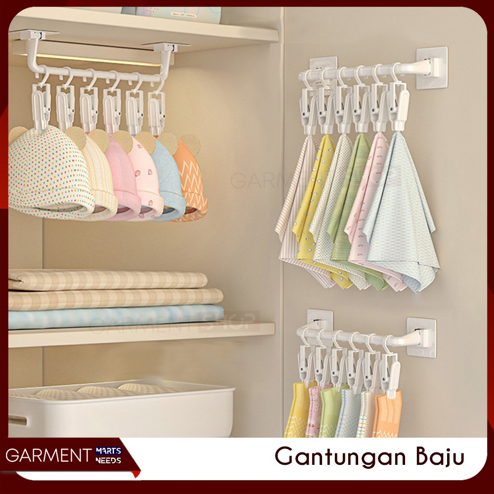 Jual Gantungan Gratis Jepit Tempel Lemari Dinding Tempat Topi CD Kaos ...