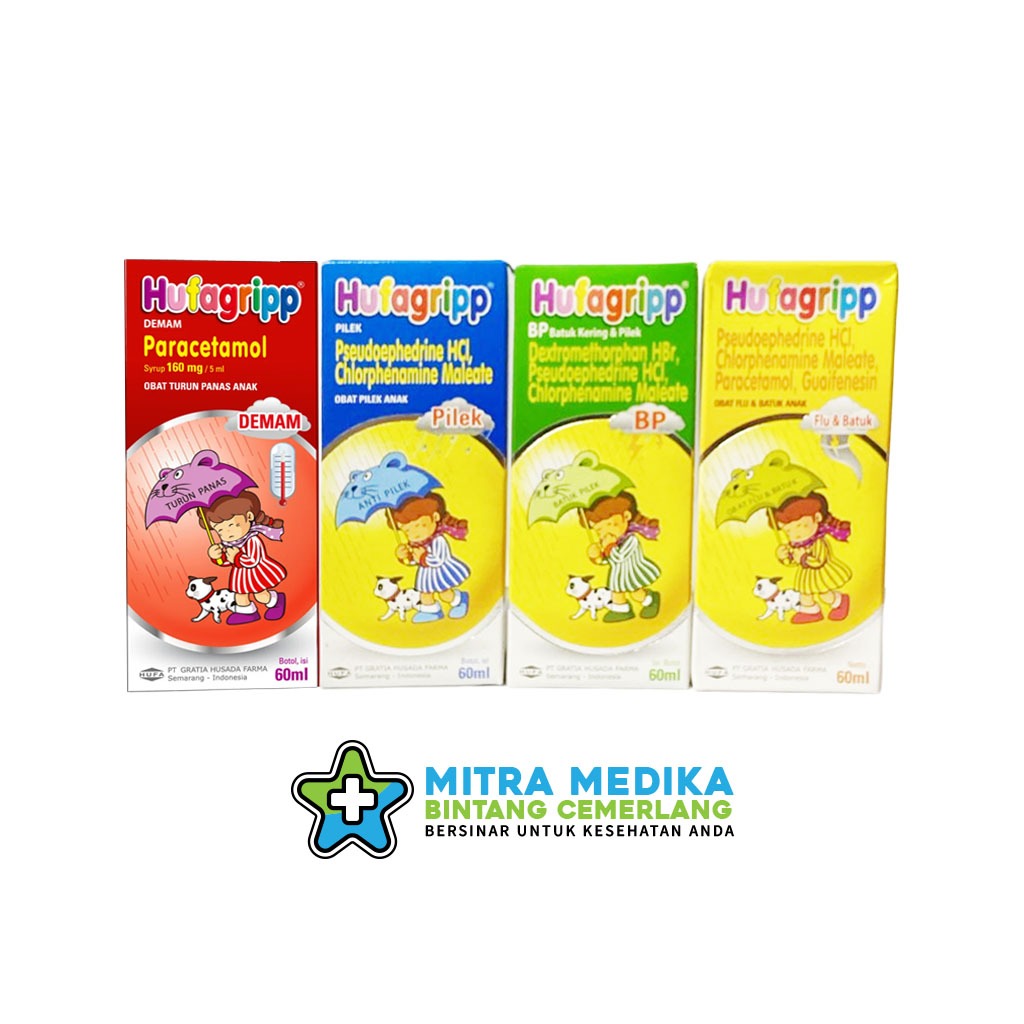 Jual HUFAGRIPP TMP BP PILEK FLU&BATUK UNTUK ANAK (1 BOTOL) | Shopee ...