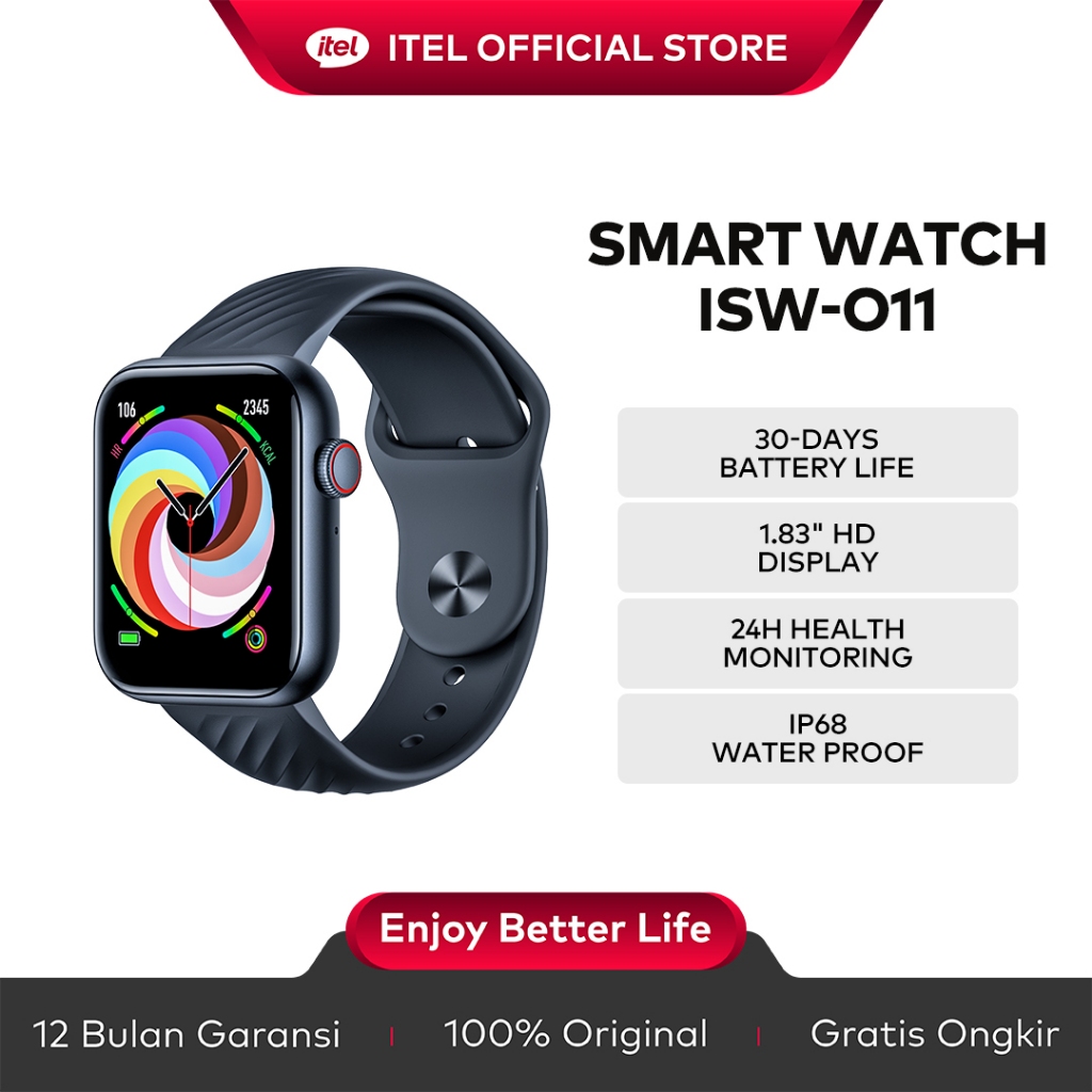 Jual itel Official Smart Watch O11 – 1.83" Display | Bluetooth Call ...