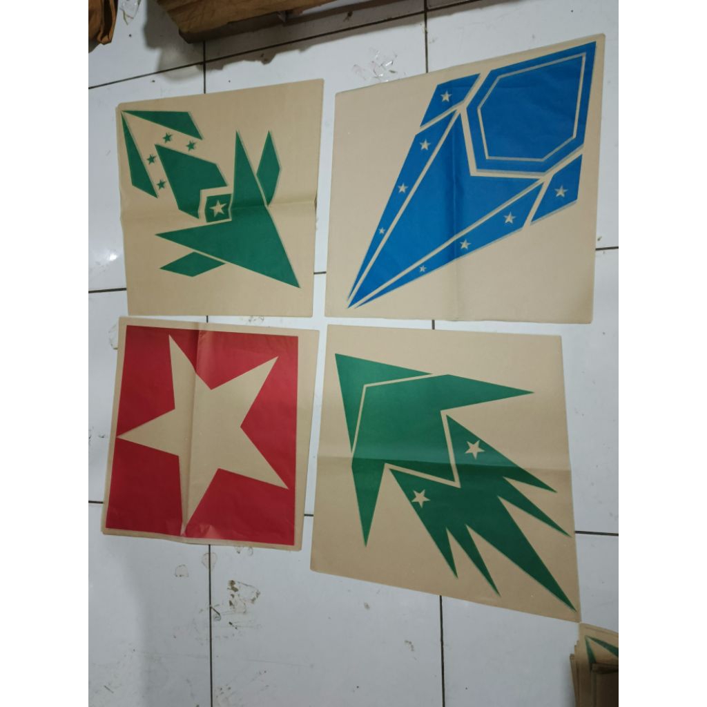 Jual Kertas layangan sablon krem 100 lembar "hanya kertasnya" | Shopee ...