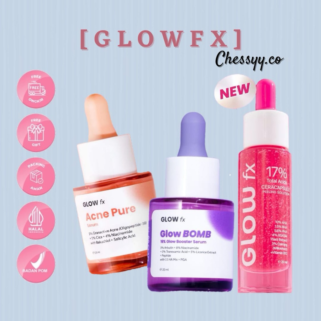Jual [ READY‼️] BPOM 20ml GLOWFX GLOW BOMB SERUM | ACNE PURE SERUM ...
