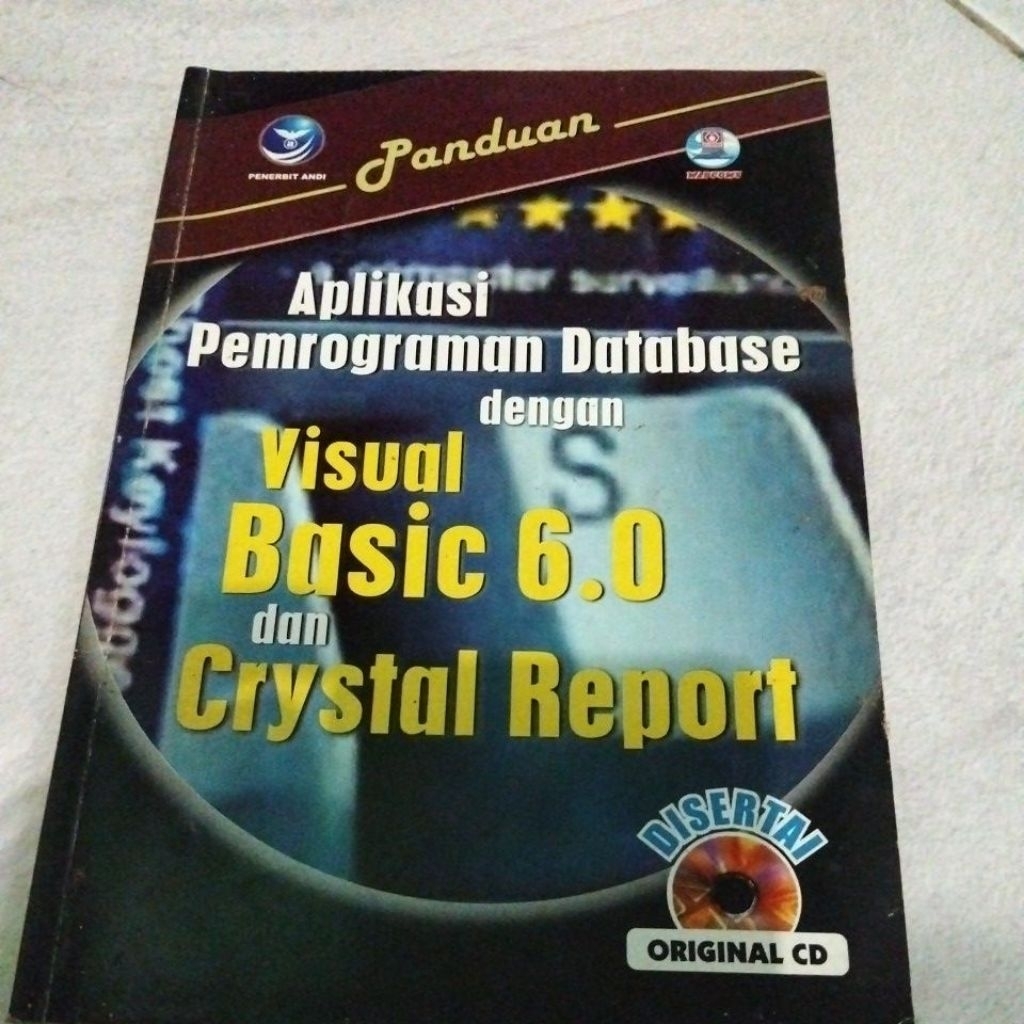 Jual panduan aplikasi pemrograman database dengan visual basic 6.0 dan crystal report | Shopee ...