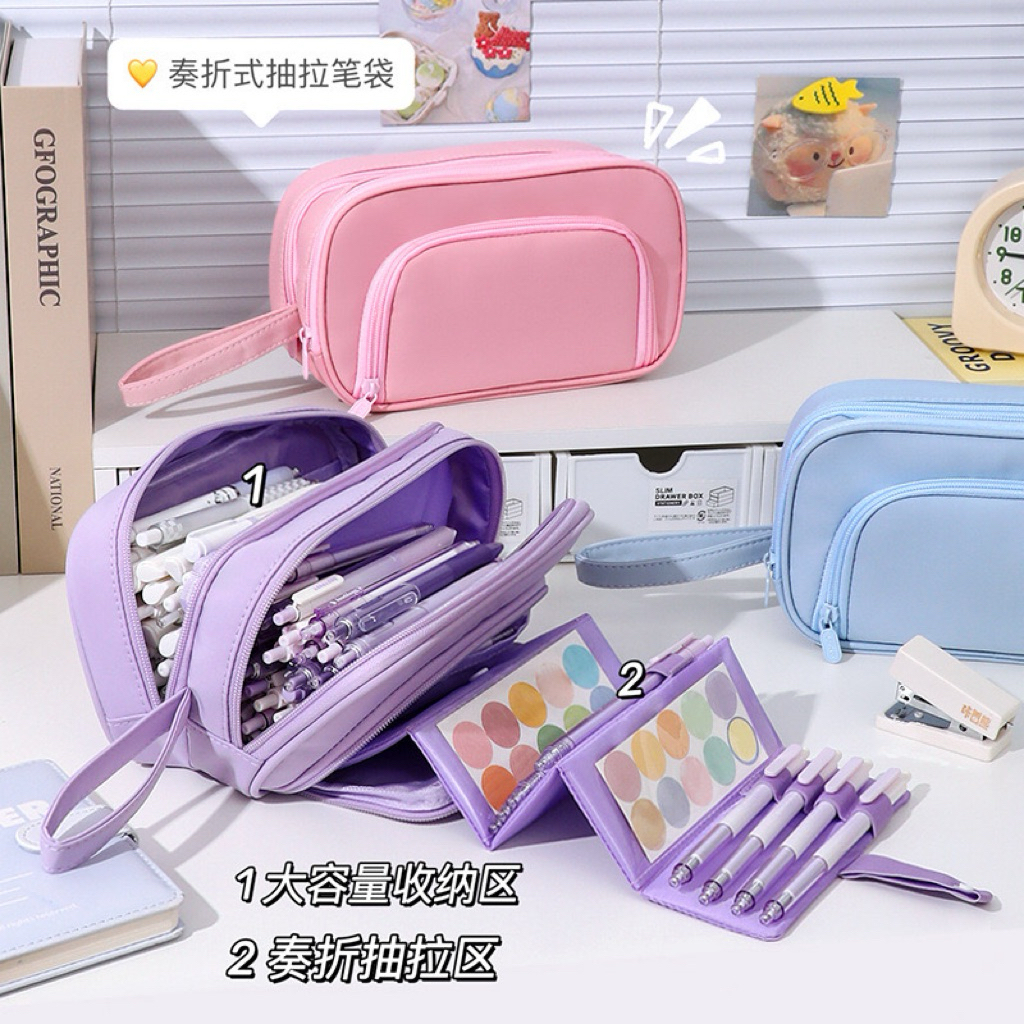Jual Multifunctional Pencil Case Besar Tempat Pensil Serbaguna Isi ...