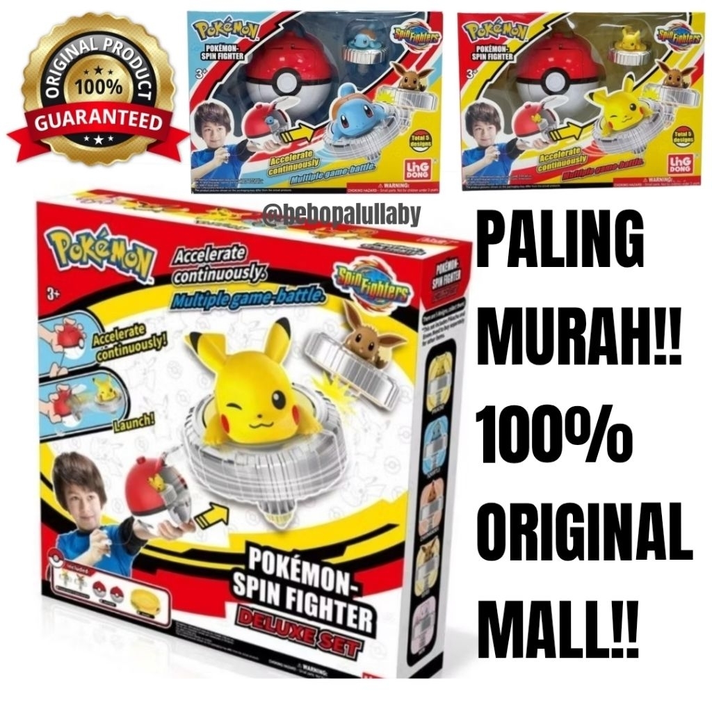 Jual [100% ORIGINAL] TERMURAH! POKEMON SPIN FIGHTER DELUXE SET BEYBLADE ...
