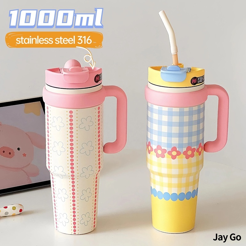 Jual 【COD】JayGo Tumbler Stainless Steel 316 Vacuum 1000ml / Botol Minum ...