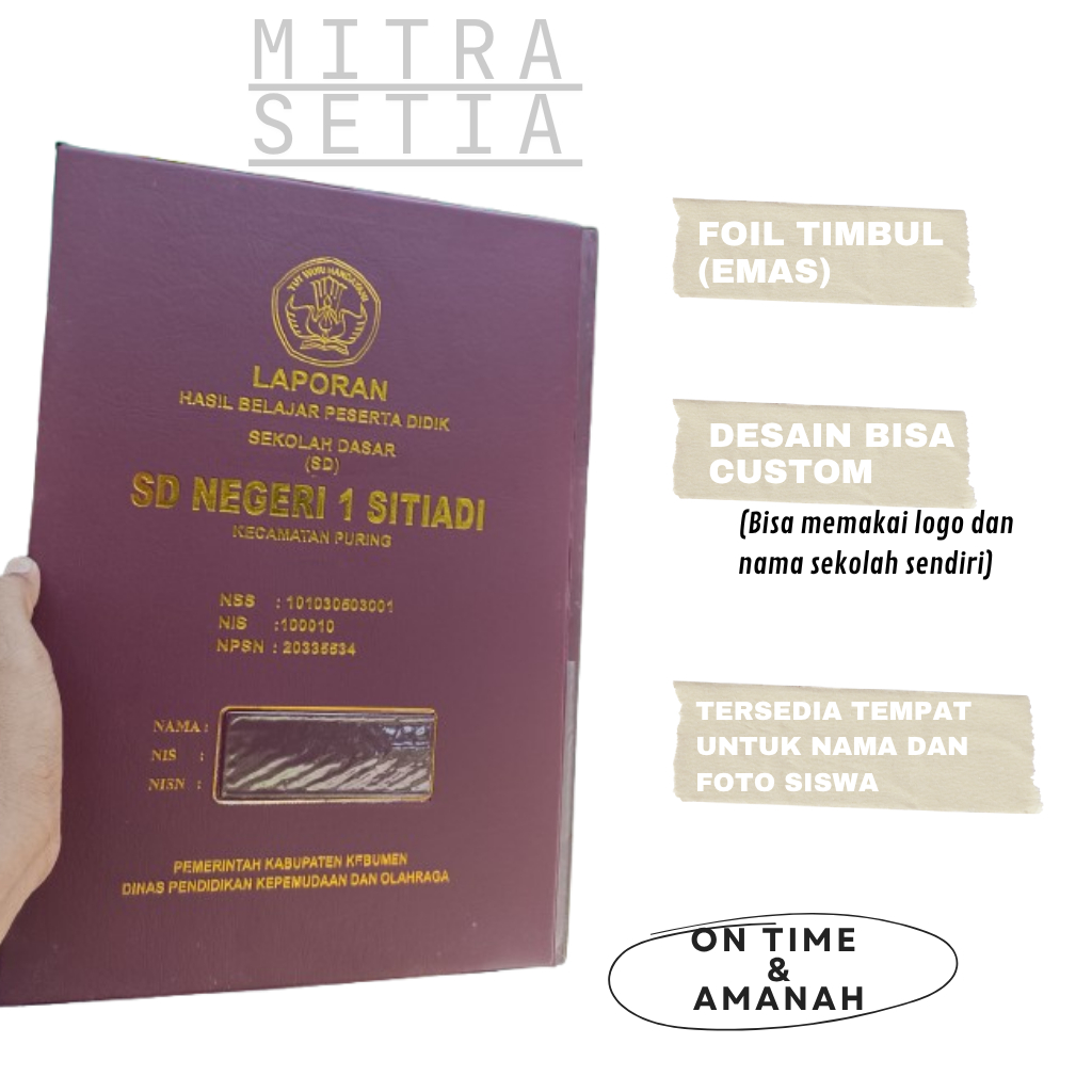 Jual Map Raport/Ijazah Hotprint Timbul Emboss custom | Shopee Indonesia